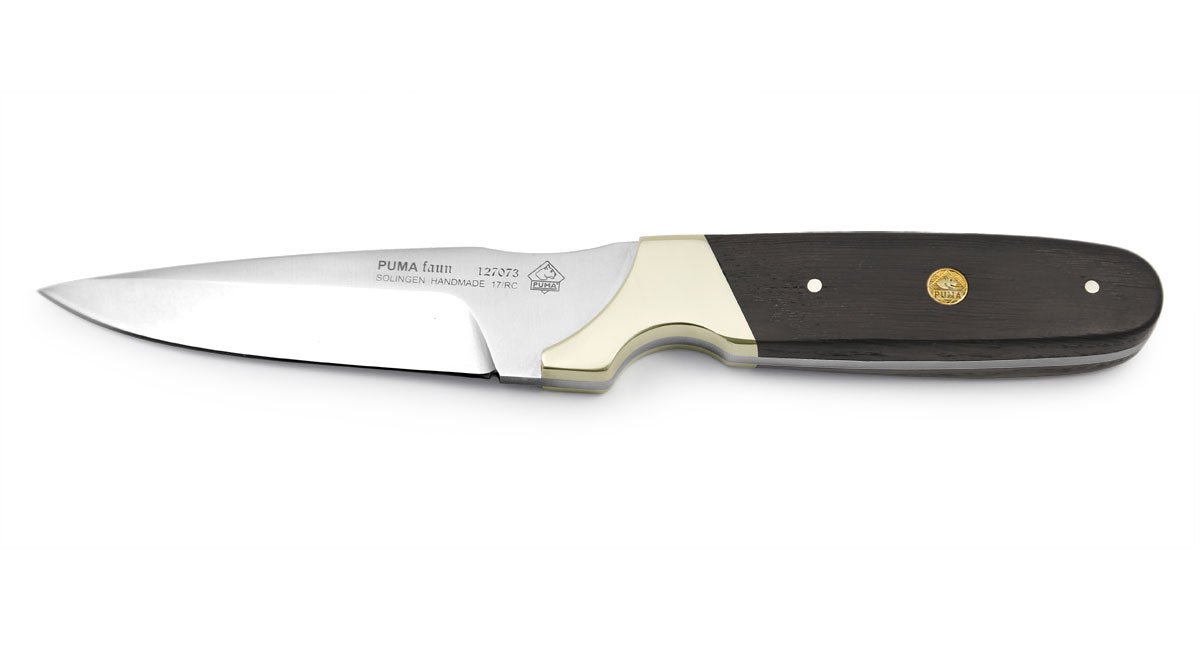PUMA Faun Bog Oak German Made Hunting Knife With Leather Sheath