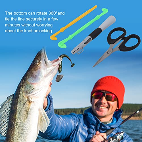 Yeuipea Fishing Line Knot Tying,Portable Fishing Loop Tying Tool Kit Pen Type Binding Device Durable Fishing Knot Tying Tool Set