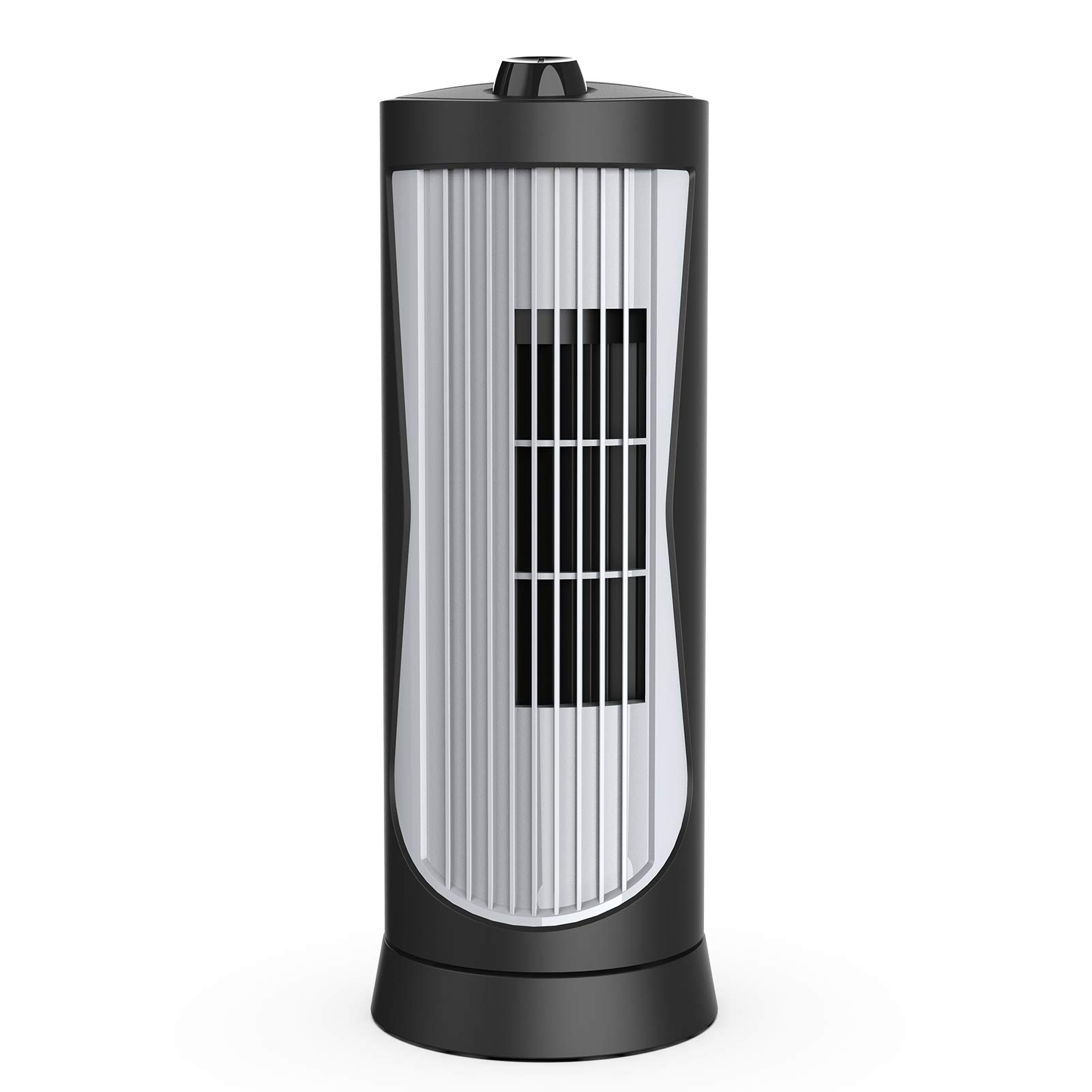 SLENPET Small Tower Fan, Oscillating Quiet Cooling Fan, 13 Inch 2 Speeds, 2 Modes Settings, Portable Rotating Stand Table Fan for Bedroom, Desk, Home and Office