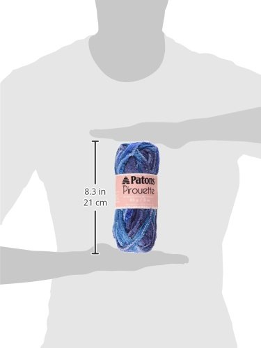 Patons Pirouette Shimmer Yarn, Midnight Blue