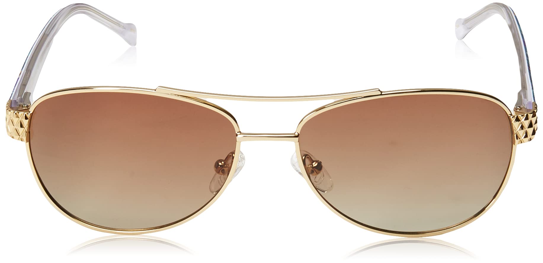 Vera Bradley Women's Marlene Polarized Aviator Sunglasses, Hanging Around Leaves, 56