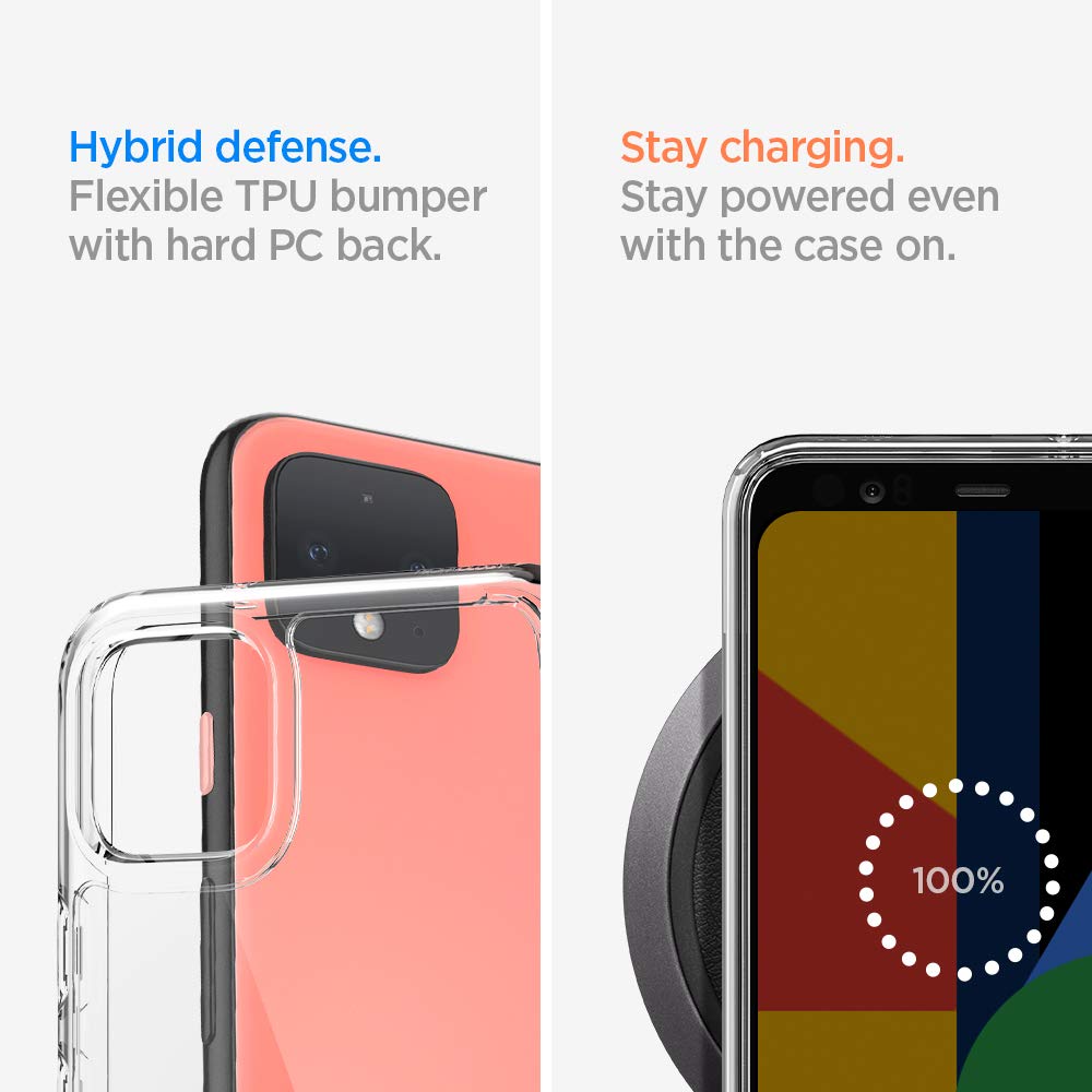 Spigen Ultra Hybrid Designed for Google Pixel 4 XL Case (2019) - Crystal Clear