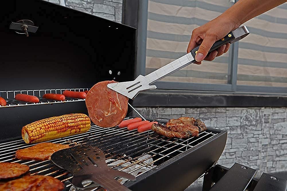 PEPKICN Rock Guitar Style Spatula & Tongs and Stainless Steel Electric Guitar Shape Bottle Opener