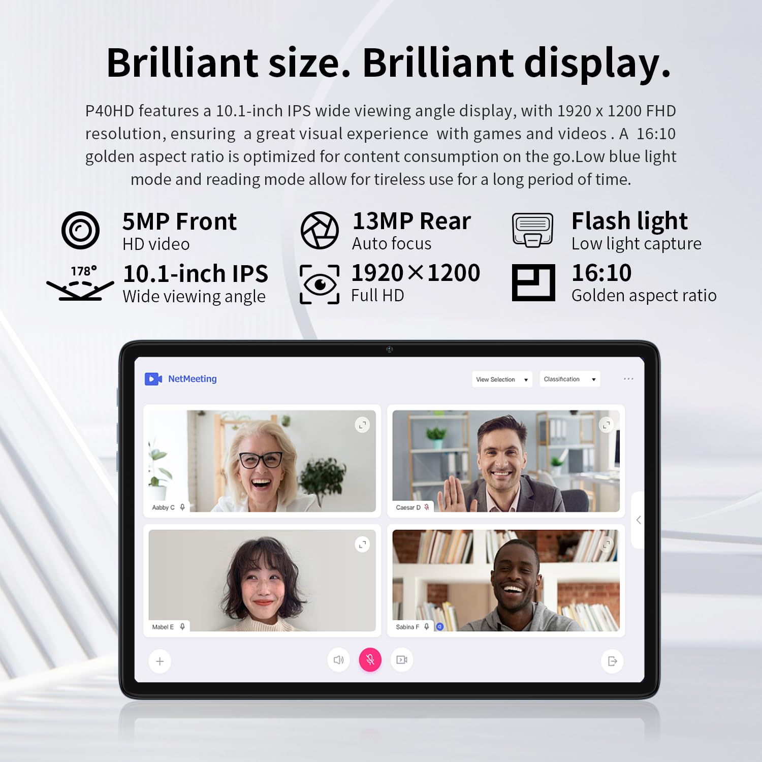 TECLAST P40HD Tablets HD Excellence 10 inch Tablets Android 13 Expandable Storage Gaming Tablet 4G LTE/SIM+5G WiF Tablet Long Lasting Battery Android Tablet Powerful Core Fast Tablet