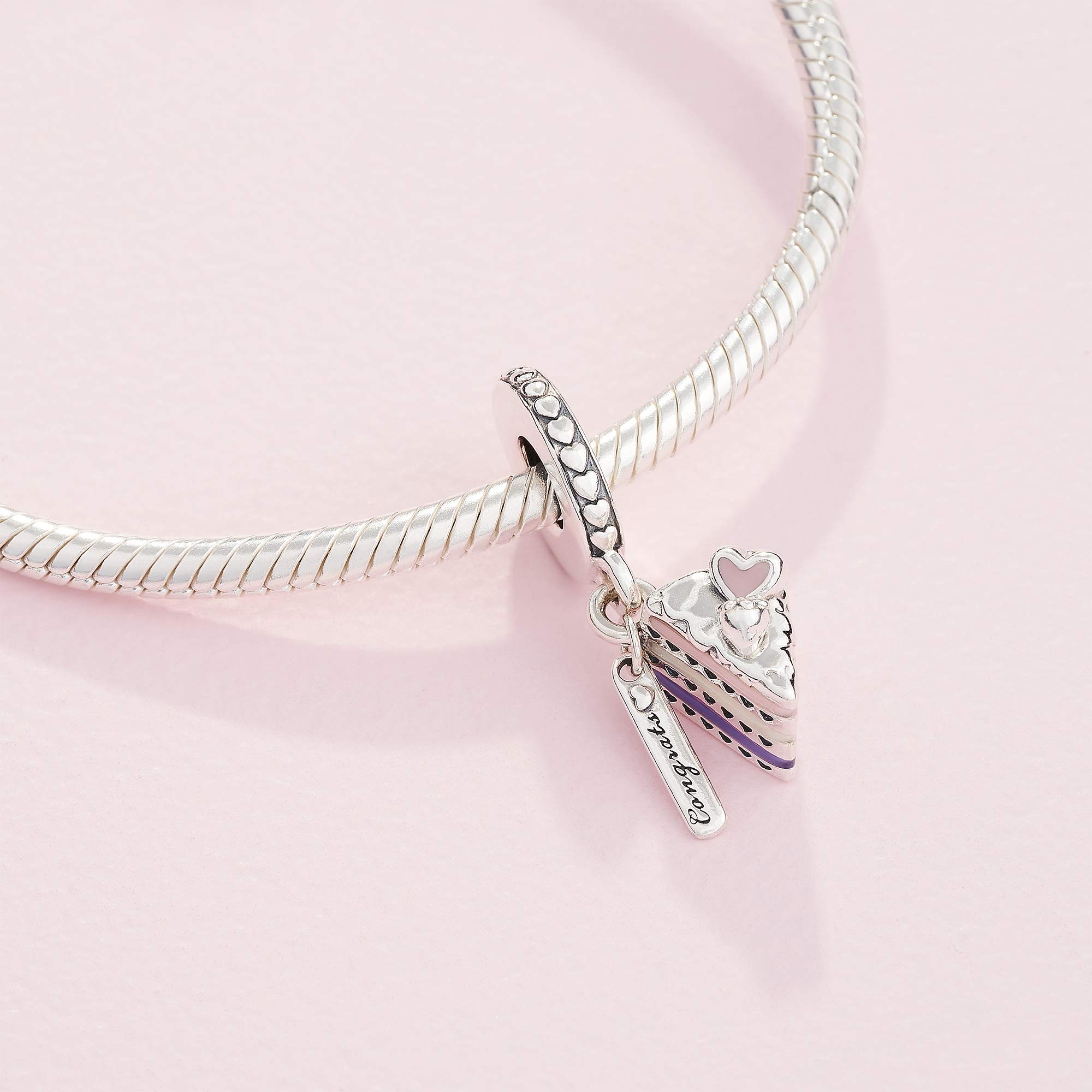PANDORA Jewelry Celebration Cake Sterling Silver Charm