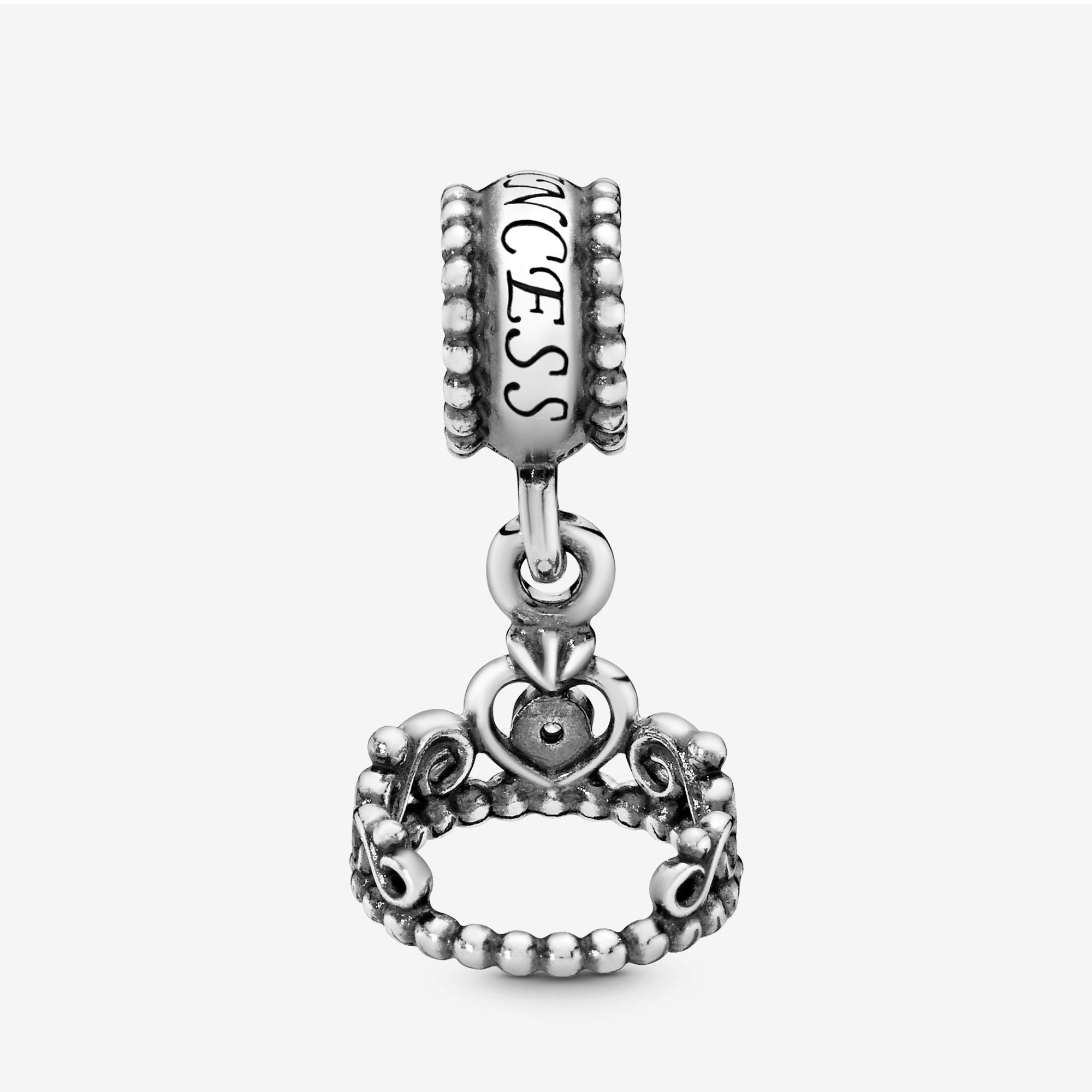 Pandora Jewelry Princess Tiara Crown Dangle Cubic Zirconia Charm in Sterling Silver