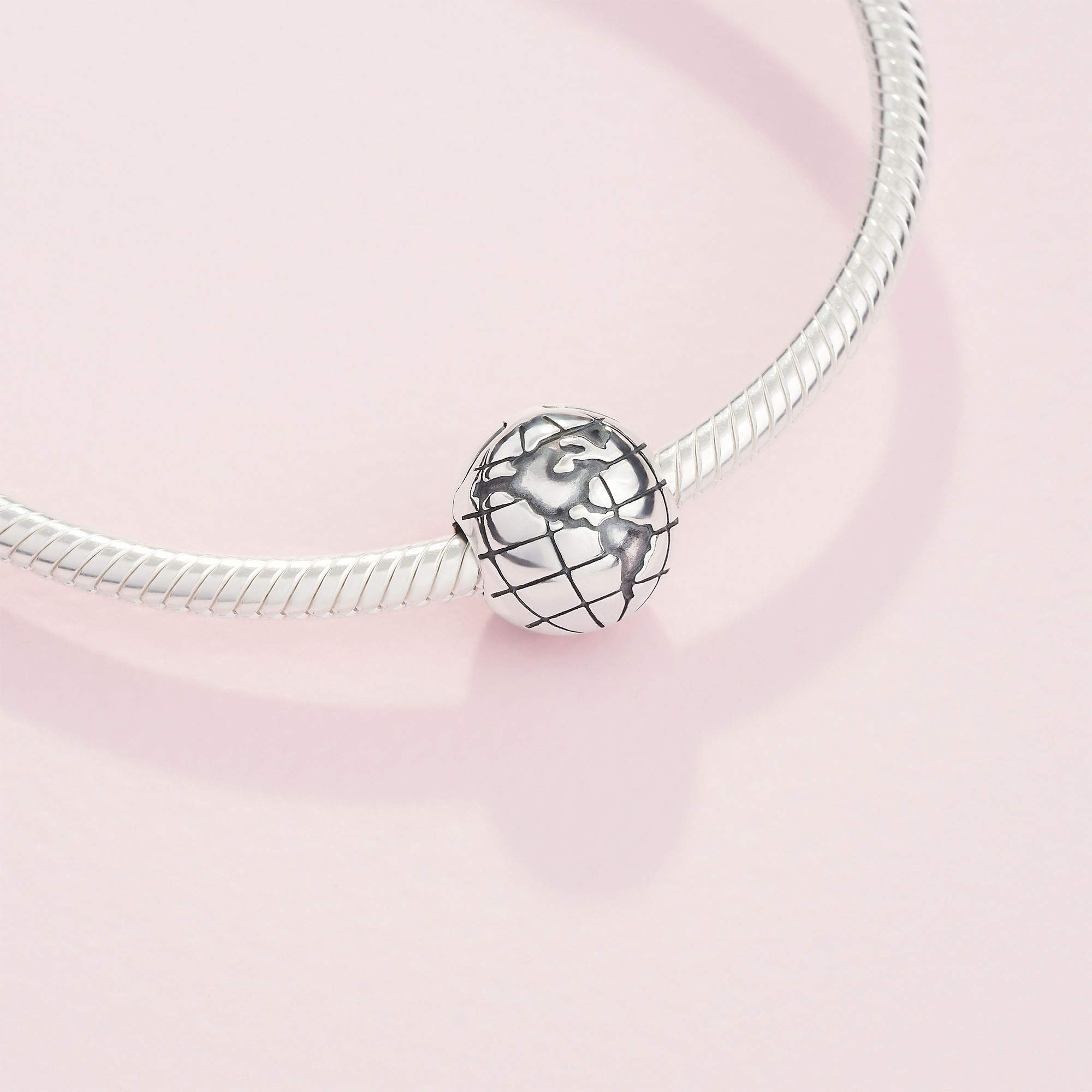 PANDORA Jewelry Globe Sterling Silver Charm