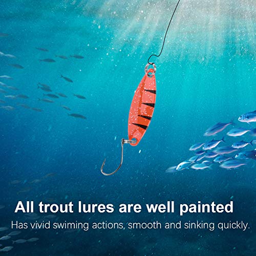 Yeuipea Sequin Lure Bait,7Pcs Multicolor Sequin Single Hook Metal Artificial Spoons Lure Bait Fishing Tackle