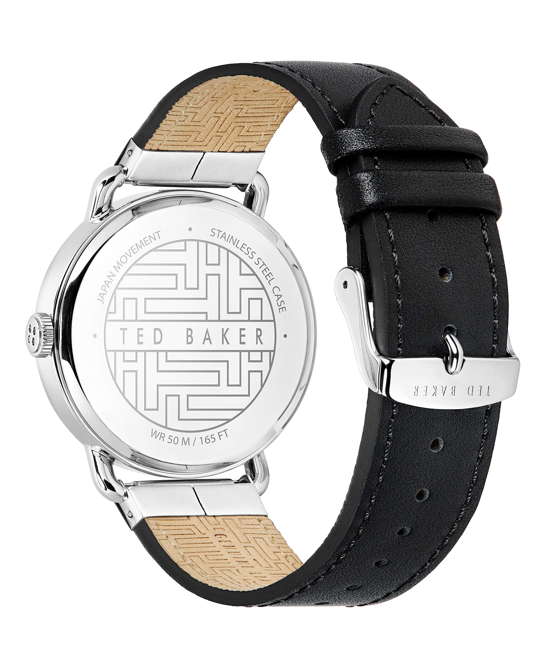 Ted Baker Brixam Men's Black Leather Strap Watch (Model: BKPBXF0019I)