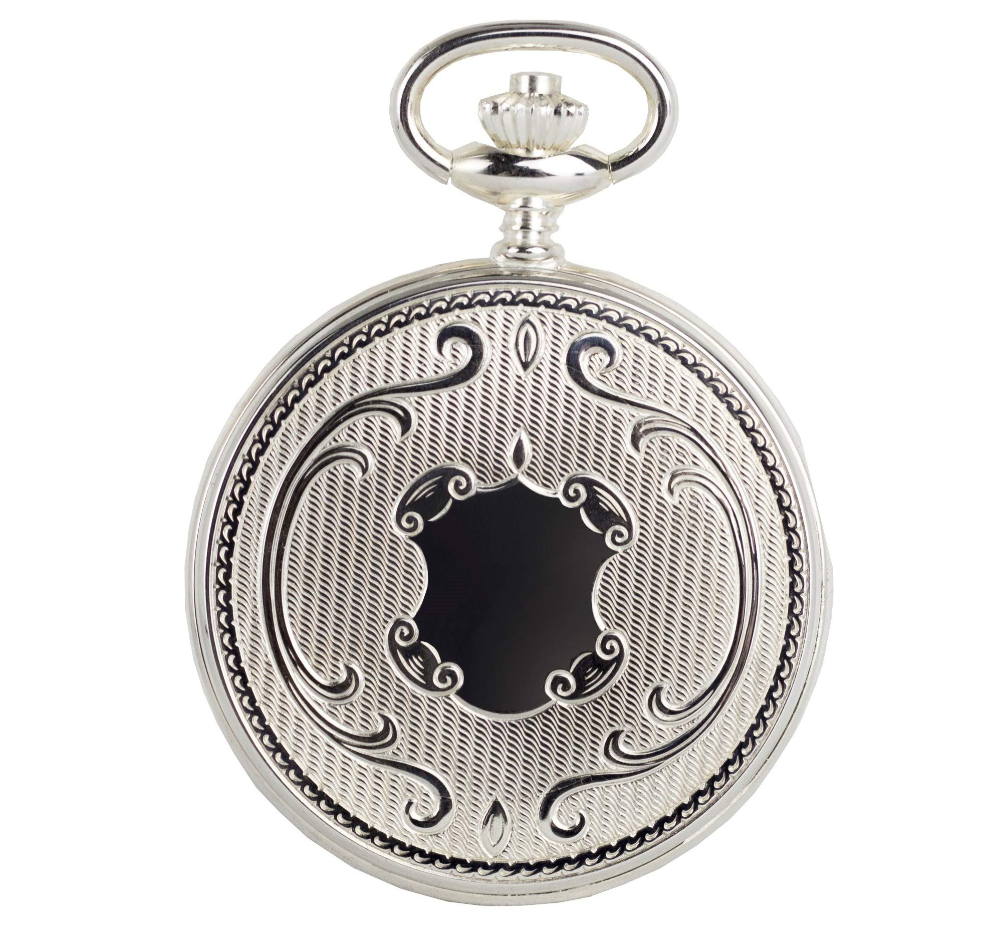 Pierre Laurent Swiss Made Solid Sterling Silver Quartz Pocket Watch 5304