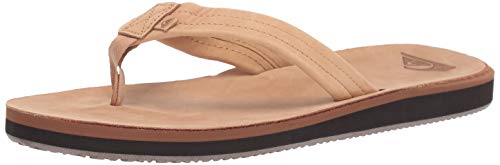 Quiksilver mens Erreka Sandal, Tan - Solid, 12 US