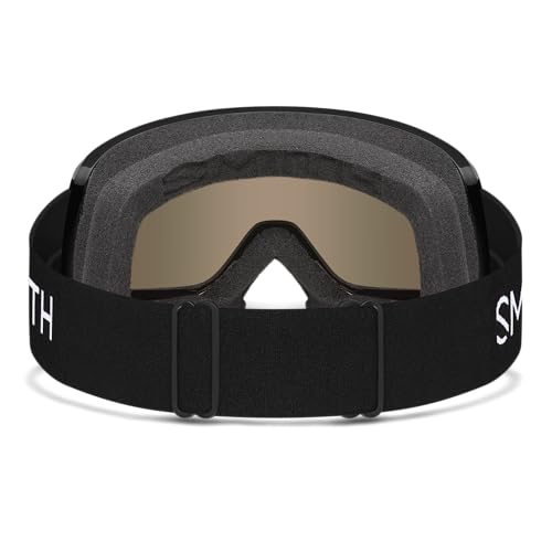 SMITH Frontier Goggles with Carbonic-x Lens – Performance Snowsports Goggles with Replaceable Lens for Skiing & Snowboarding – for Men & Women – Black + Green Sol-X Mirror Lens