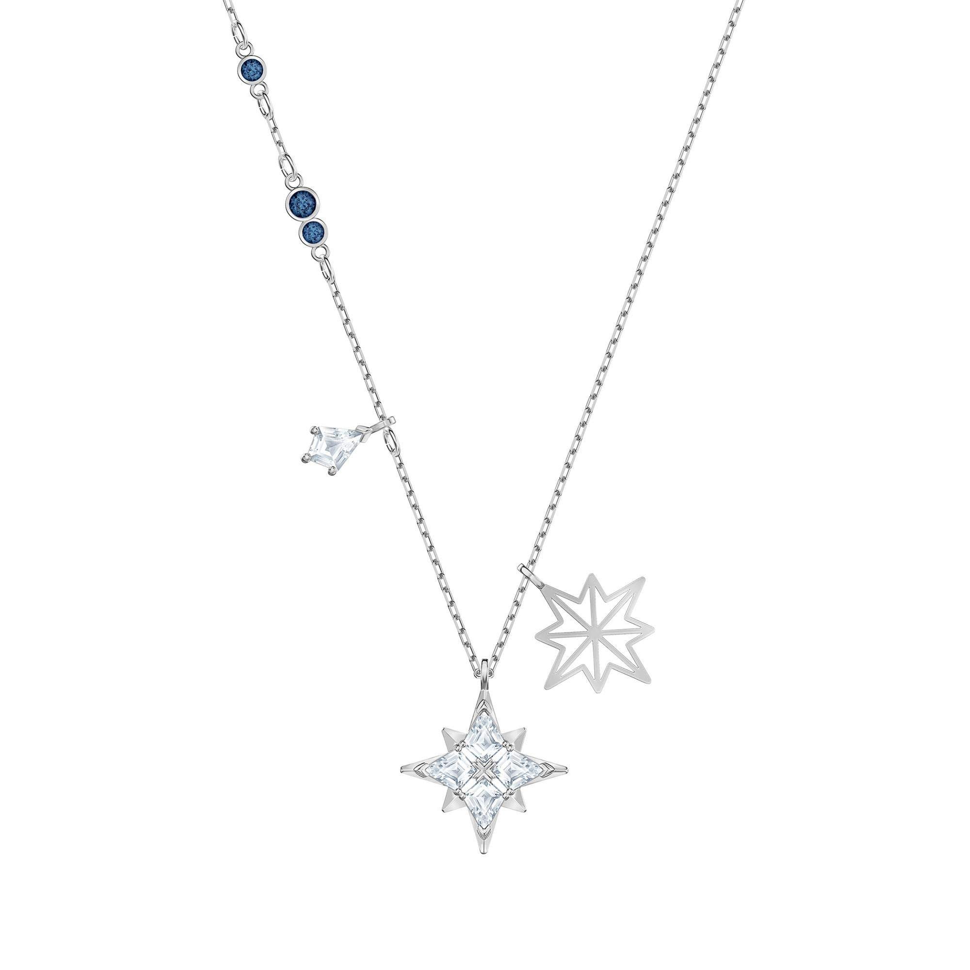 SWAROVSKI Crystal Symbolic Clear Star Necklace, Rhodium-Plated