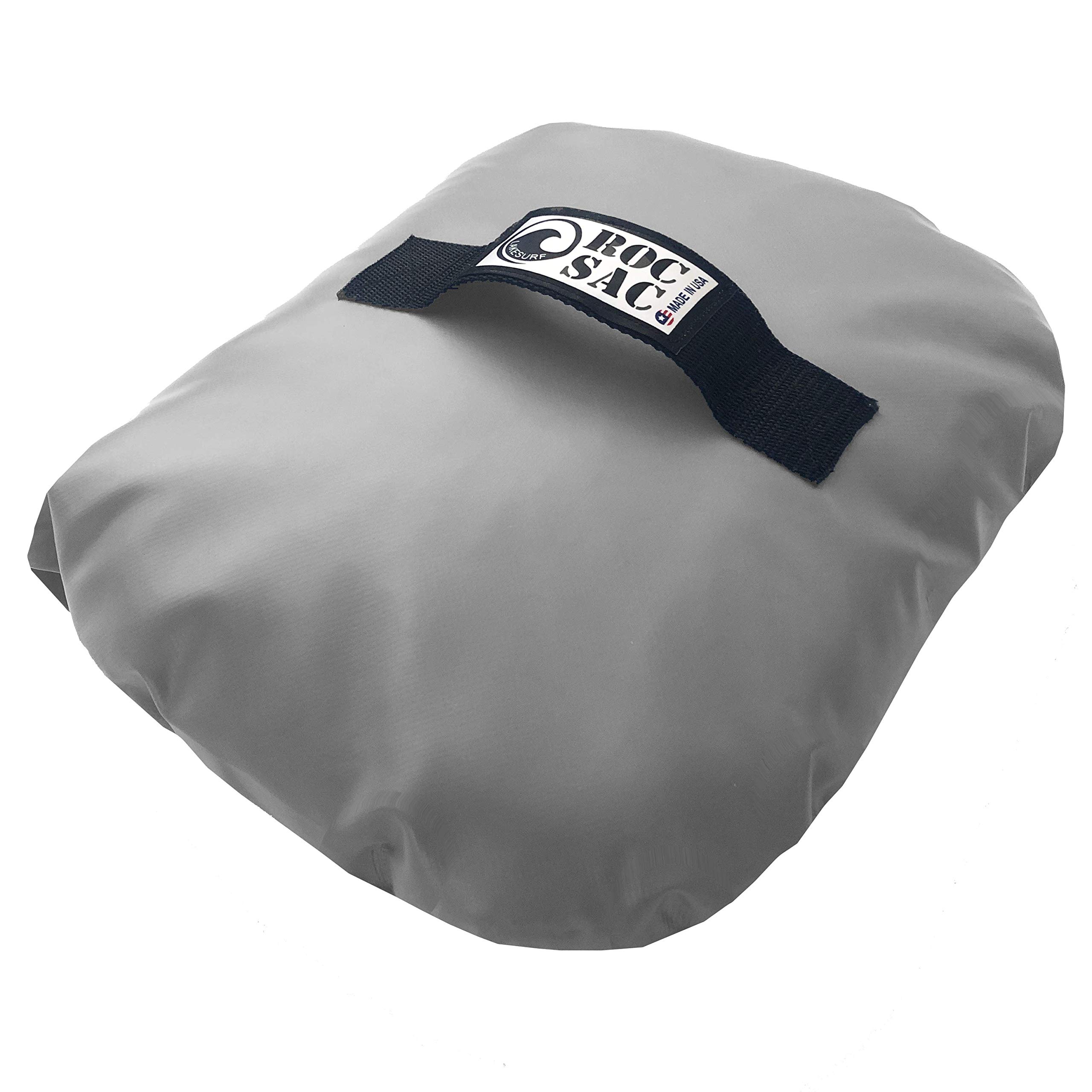 ROC SAC Ballast Bag, 40 to 60+ Pound Capacity, for Wakesurfing and Wakeboarding (Gray, Empty)