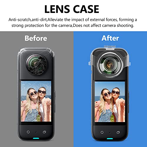 Tomat 8 in 1 Accessories Bundle for Insta360 X3, Carrying Case,Silicone Case, Screen Tempered Film Accessories kit for Insta360 X3 Camera
