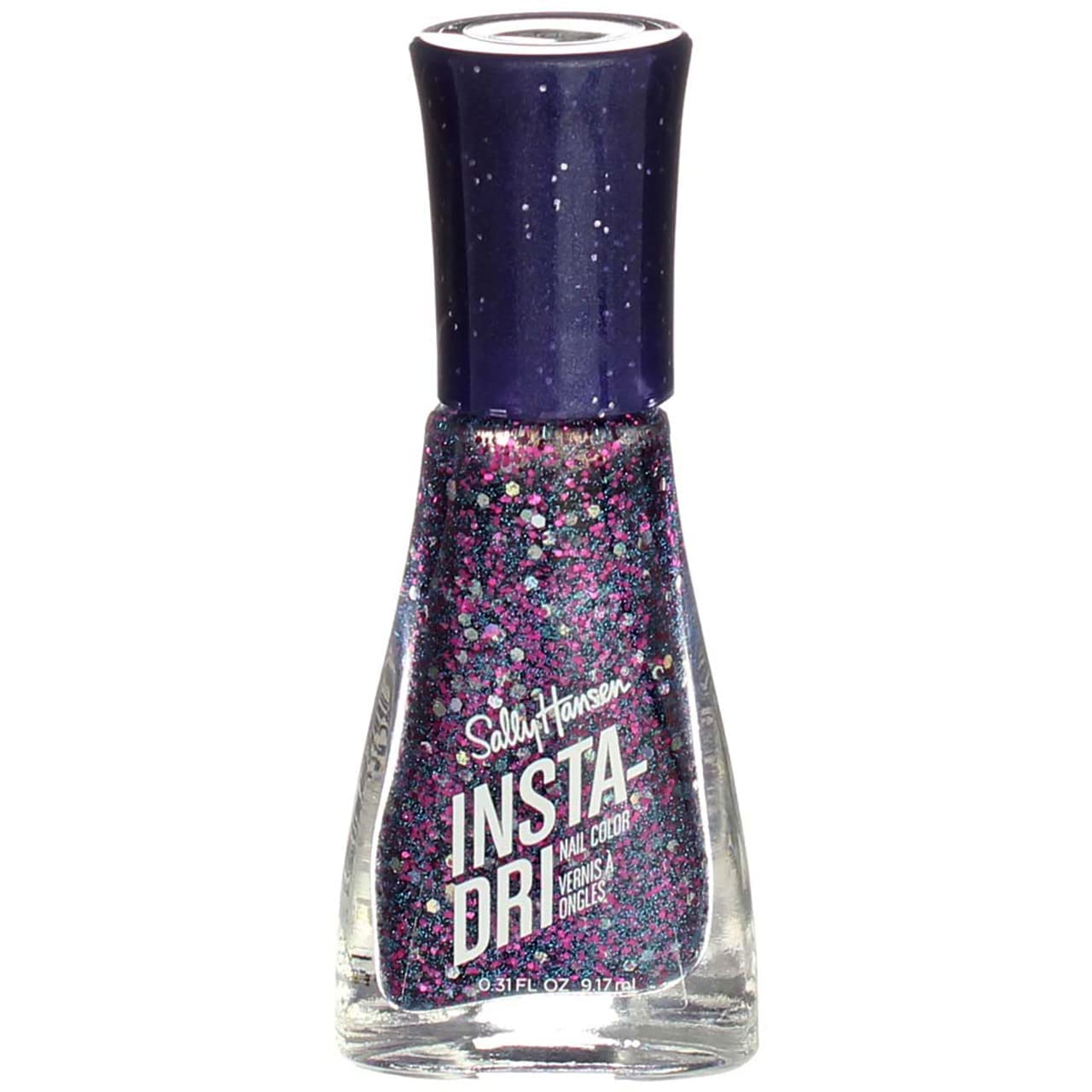 Sally Hansen Insta-Dri®, Black and Top Coat, Quick Dry, Long Lasting, Streak-Free Shine, Nail Polish Variety Pack