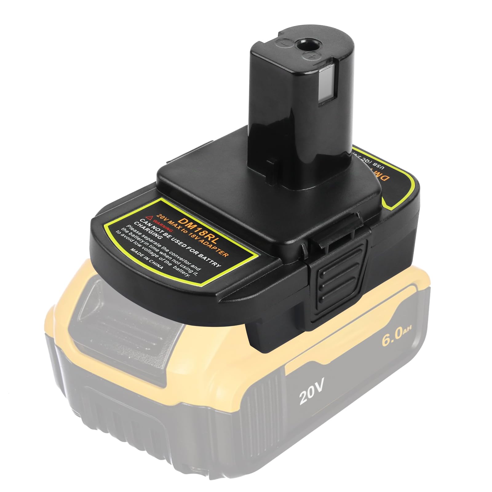 TENMOER DM18RL Battery Adapter for Dewalt to Ryobi Battery,for Dewalt 20V & Milwaukee M18 Battery Convert to Ryobi 18V P108 ABP1801 Battery