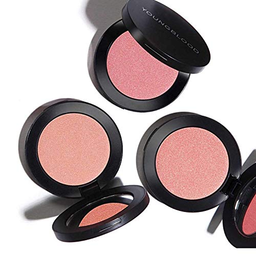 Youngblood Clean Luxury Cosmetics Pressed Mineral Blush, Blossom | Powder Cheeks Compact Pink Minerals Skin Brush Natural Matte Glow Rose Peach Complexion Sensitive | Cruelty Free, Paraben Free