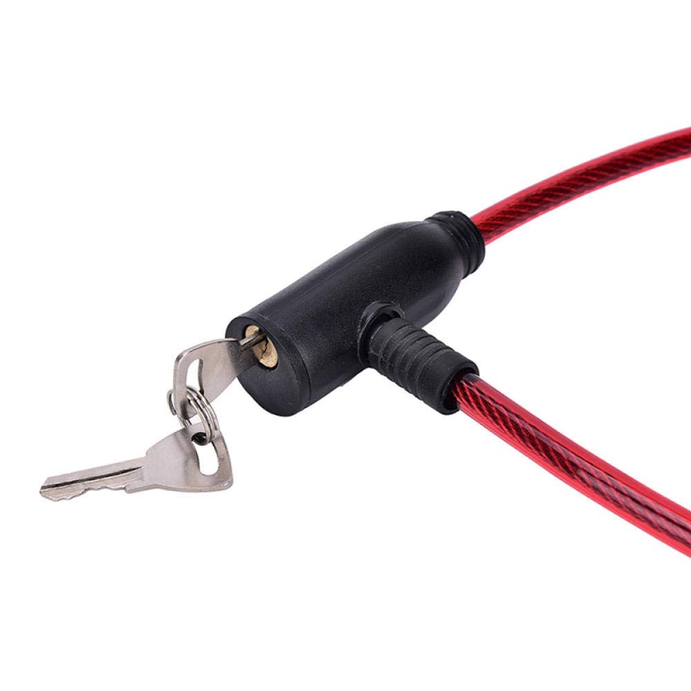 ZMYDZ Bicycle Lock Cycling Cable Anti-Theft Bike Bicycle Scooter Safety Lock with Bike Lock (Color : Random)