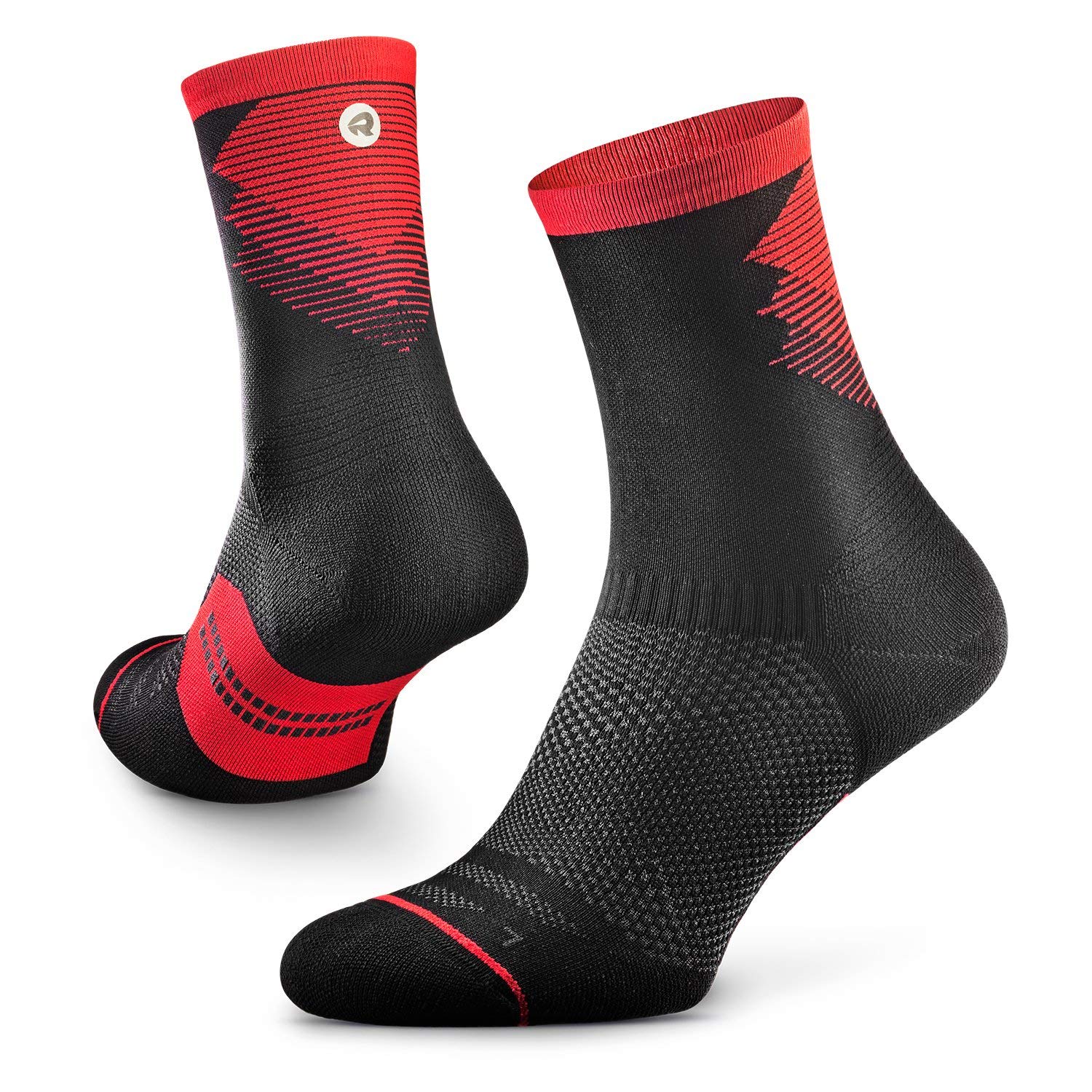 Rockay Razer Trail Running Socks for Men and Women, Cushion, Crew Cut, Arch Support, 100% Recycled, Anti-Odor (1 Pair)