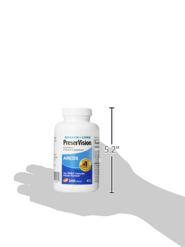PreserVision AREDS Eye Vitamin & Mineral Supplement, Tablets, 240 Count (Pack of 1) , Packaging may vary