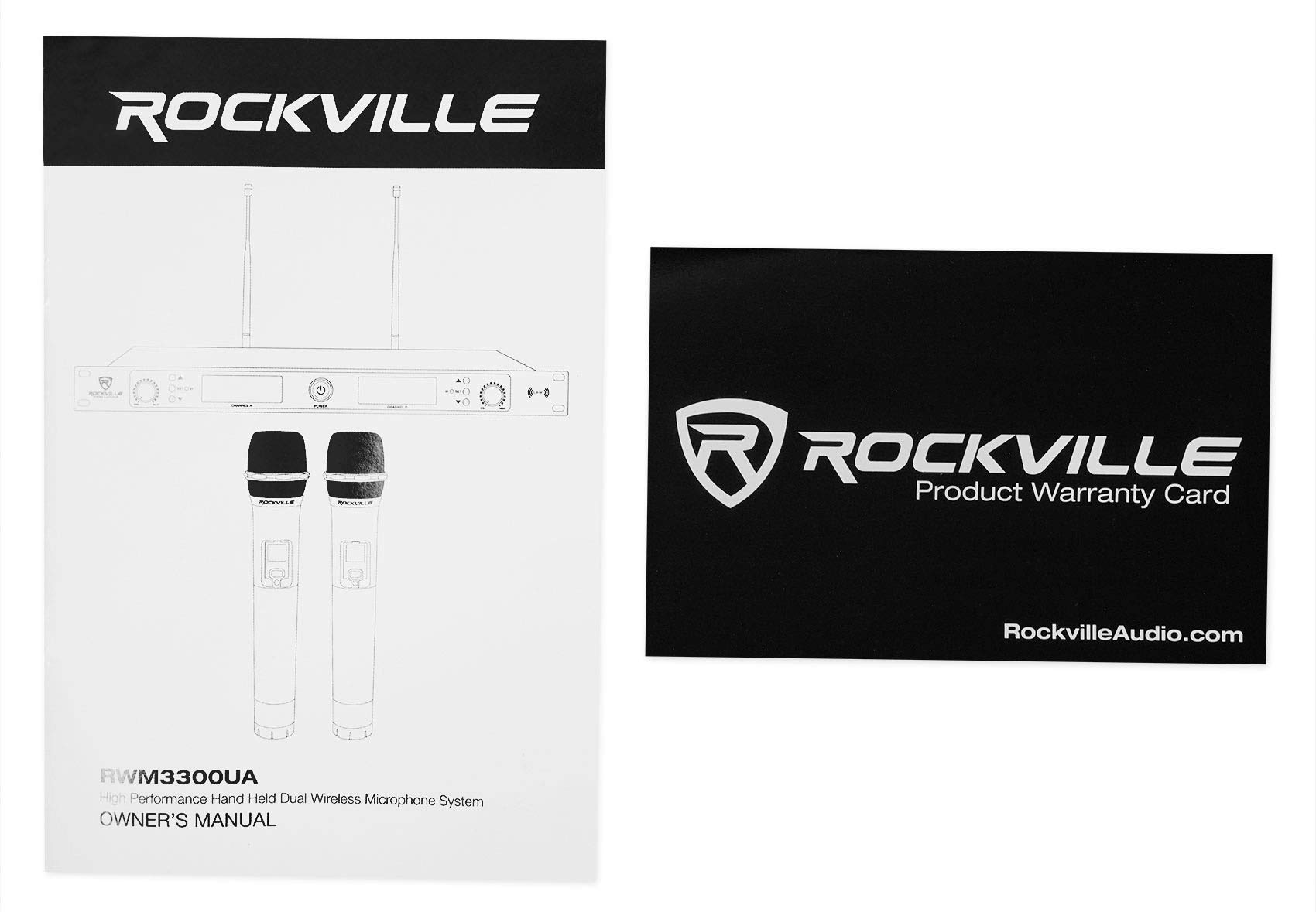 RockvilIe RWM3300UA Dual Handheld Microphones for Church Sound Systems