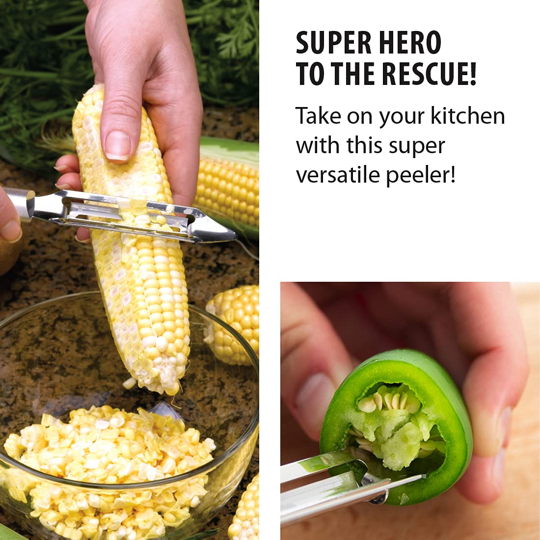 Rada Cutlery Deluxe Vegetable Peeler β Stainless Steel Blade With Aluminum Handle, 8-3/8 Inches, 2 Pack