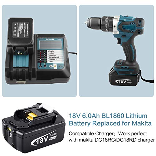 TREE.NB Battery Replacement for Makita BL1860B BL1830B LXT Lithium Battery BL1850 BL1850B Compact Cordless