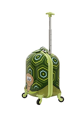 Rockland Jr. Kids' My First Hardside Spinner Luggage, Turtle, Carry-On 19-Inch, Telescoping Handles