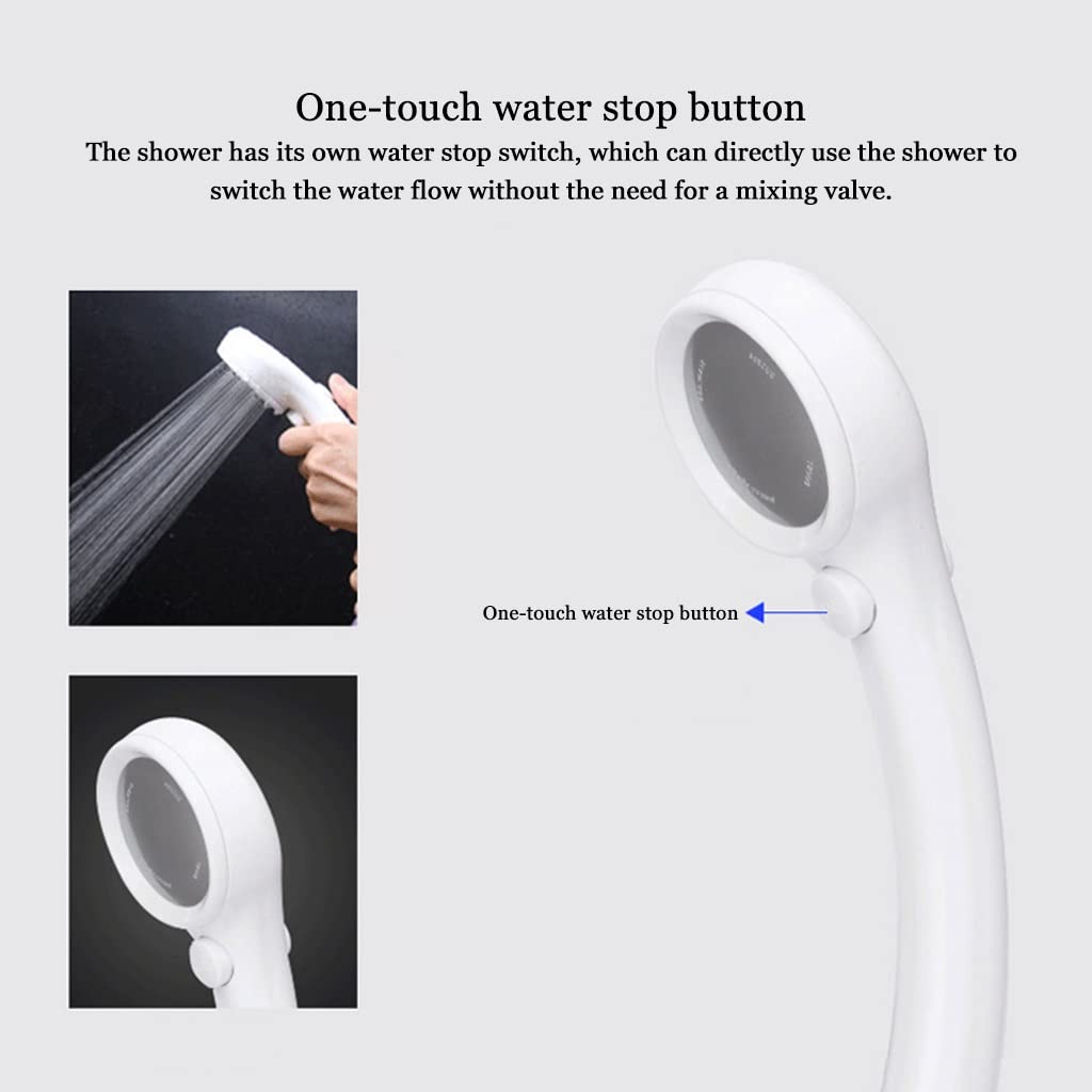 Pressurized shower head with 230 water outlets, Bathroom Shower Kit for home use with Swivel head, Spa Showerheads, One-click water stop