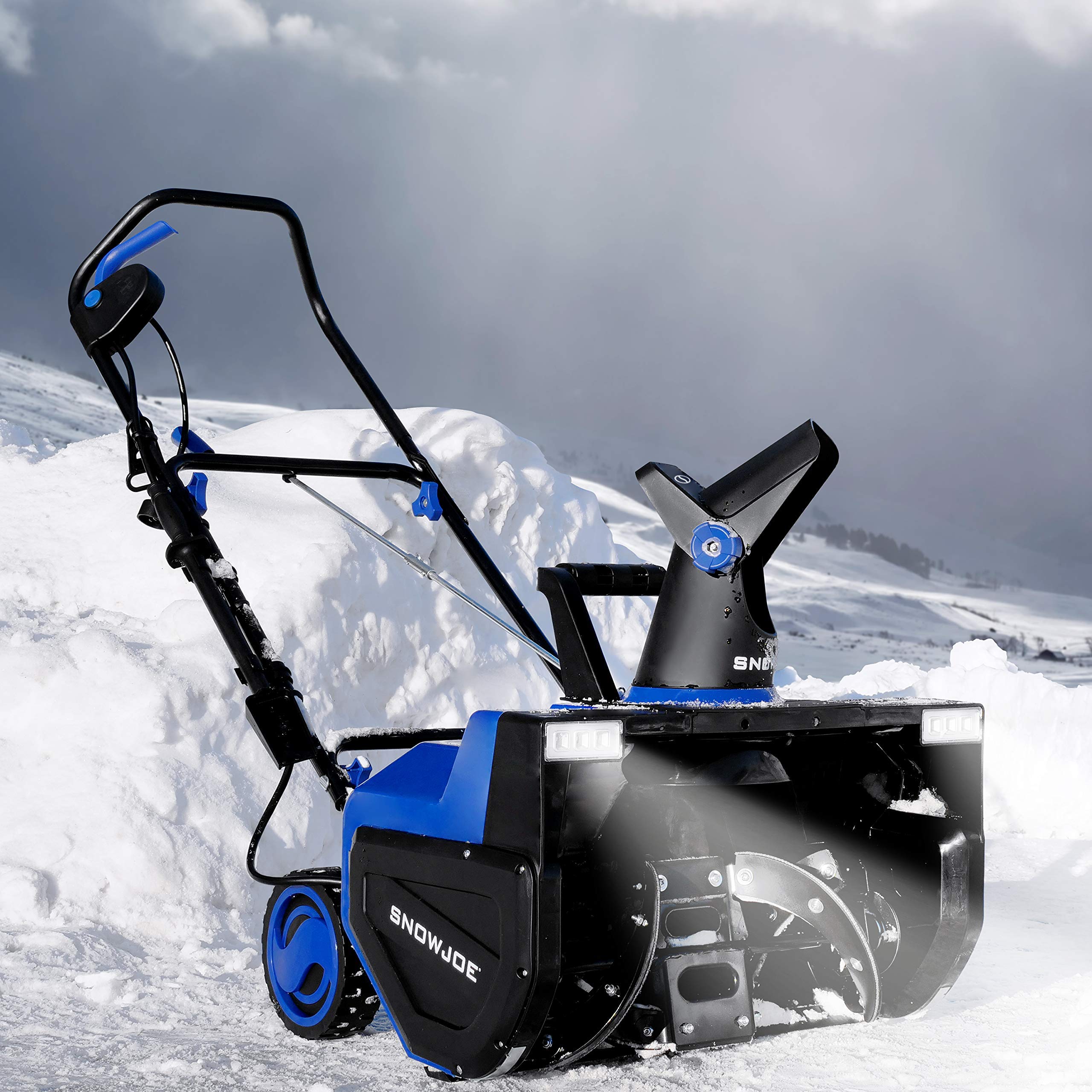 Snow Joe SJ627E Electric Snow Thrower | 22-Inch | 15-Amp | w/Dual LED Lights - (Renewed)
