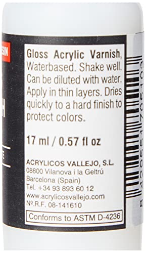 Vallejo Acrylic Paint, Gloss Varnish
