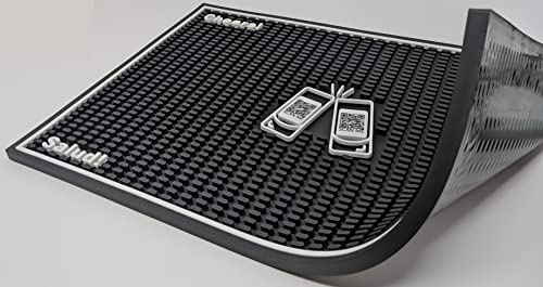 Tequixtum iM@t Bar Spill Mat for Countertop, AI in Your Home Bar with Bartend-AI, Your Own Bartender Assistant! & Cheer Up Spinning The Drink-Roulette on Your Phone/Tablet Scanning QRC Printed on Mat