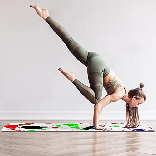 Yoga Mat, Yoga Mats for Home Workout, Workout Mat, Exercise Mats, Pilates Mat, watercolor doodle pattern