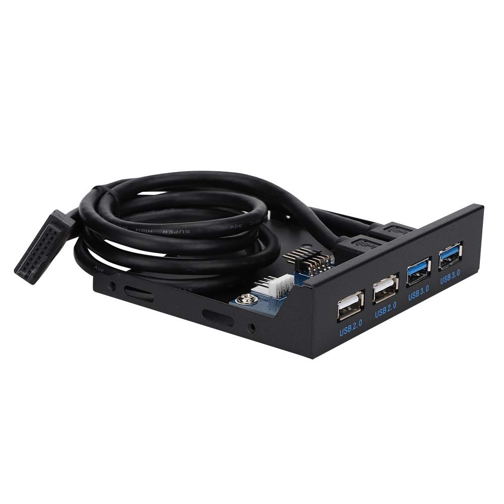 Sturdy Good Performance 2 Port Floppy Drive Front Panel, Durable Front Panel Floppy Drive, for 3.5-Inch Floppy Drive Plugging and Unplugging External Devices