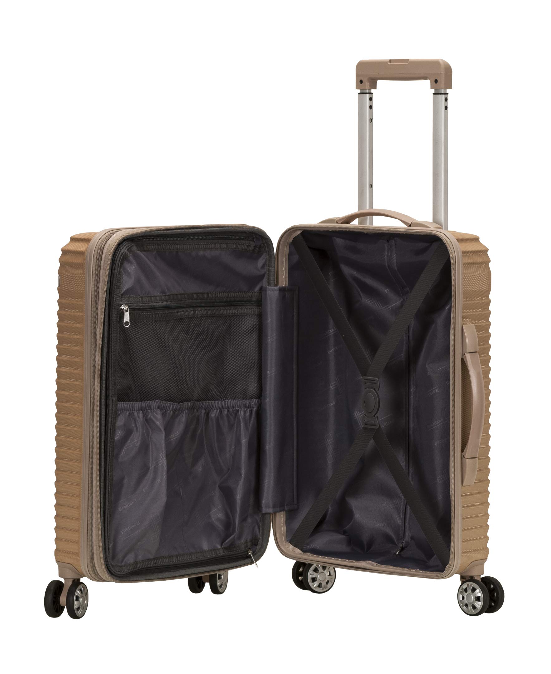 Rockland Star Trail Hardside Spinner Wheel Luggage, Champagne, 2-Piece Set (20/28)