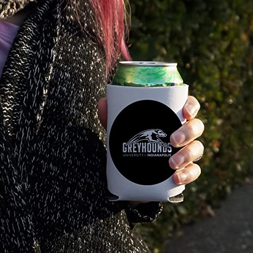 University of Indianapolis Secondary Logo Can Cooler - Drink Sleeve Hugger Collapsible Insulator - Beverage Insulated Holder