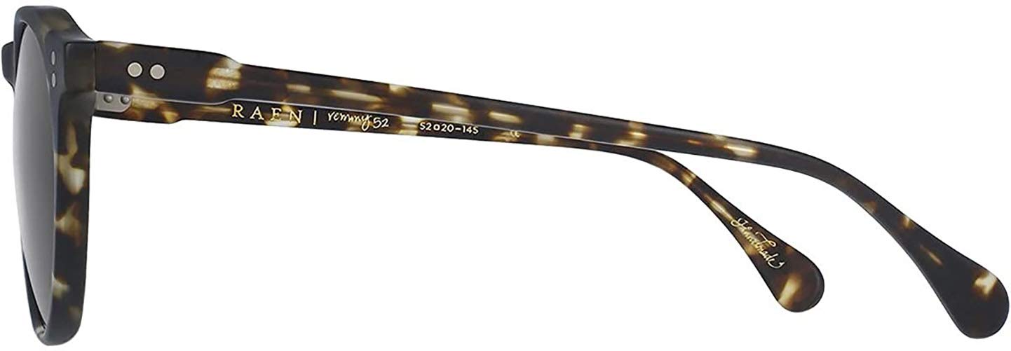 RAEN Ð Remmy Ð Unisex Retro Round Sunglasses UV Protection - Matte Brindle Tortoise / Smoke Polarized Lens (Size 49 MM)