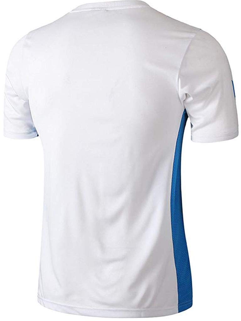 Sportides Men's Short Sleeve Sport Tee Shirts T-Shirts Tshirt Tops Runningshirt Golf Tennis Bowling Running LSL133 White M
