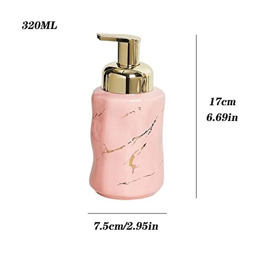 Soap Dispenser Bathroom 320ML Foam Press Bottle Bathroom Shampoo Separate Bottle Facial Mousse Foaming Bottle Kitchen Soap Dispenser (Color : Black)