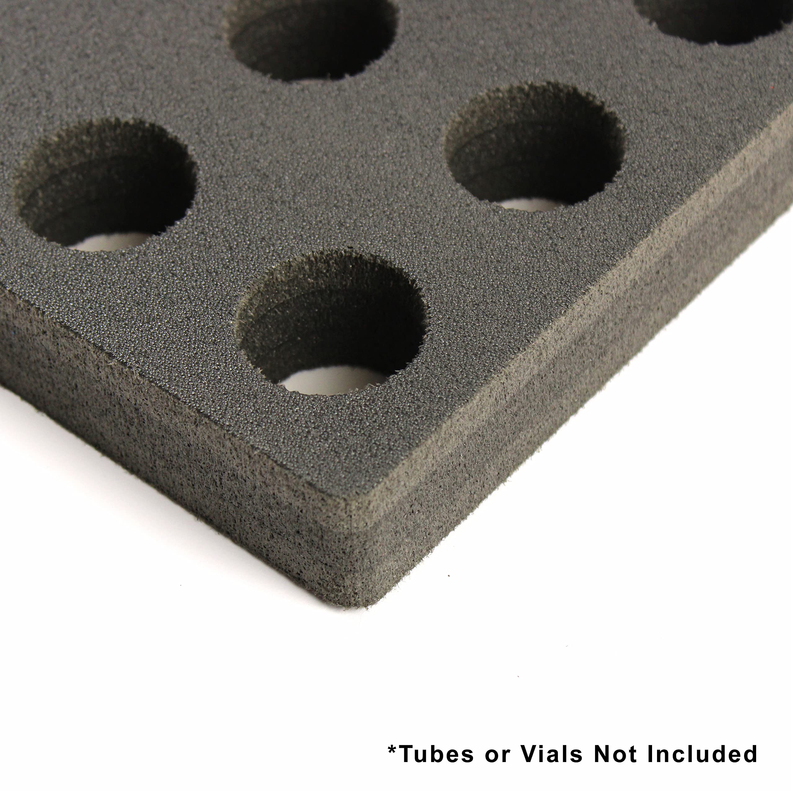 Polar Whale 4 Sample Vial Floating Racks Durable Black Foam Storage Holder Organizer Stand Transport Holds 20 Sampling Vials Fits 1.5 Oz 45ml 30mm Diameter