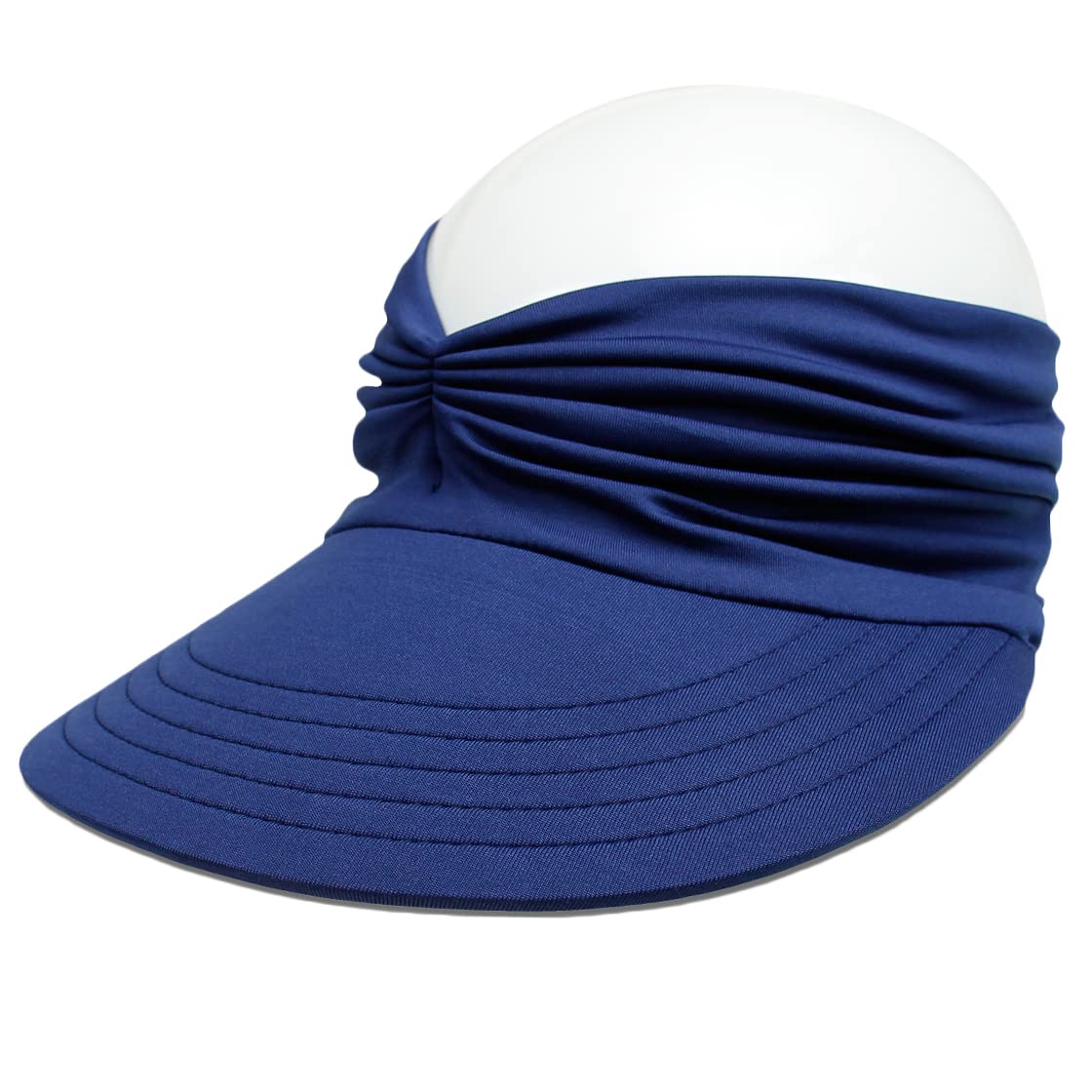Womens Sun Visor Hat Wide Brim UPF 50+ UV Protection hat,Summer Beach Sports Hats for Women (one Size, 2pcs- Navy & Black)