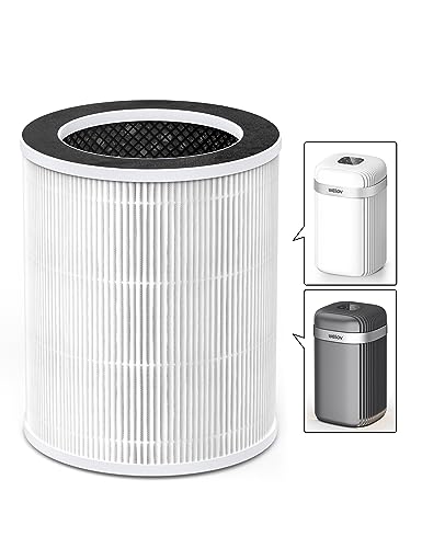 WELOV P100 / P100 Pro Air Purifier Replacement Filter, 3-in-1 H13 True HEPA and High-Efficiency Activated Carbon Filter for Pet Dander Hair Pollen Dust Mite Smoke Kitchen Odor