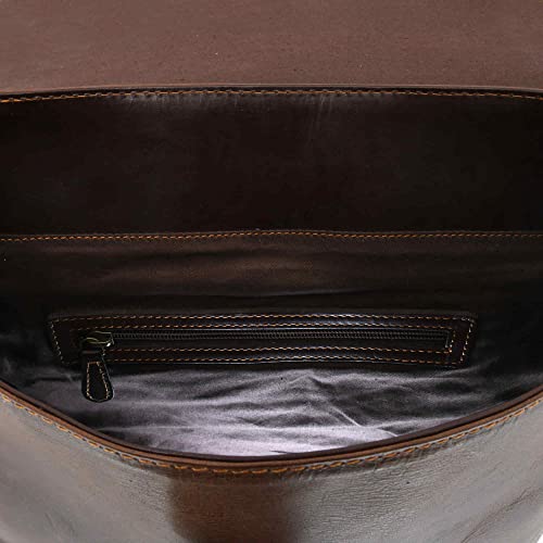 Style N Craft Backpack, Full-Grain Leather Travel Backpack, Light and Dark Brown Combination (392153)