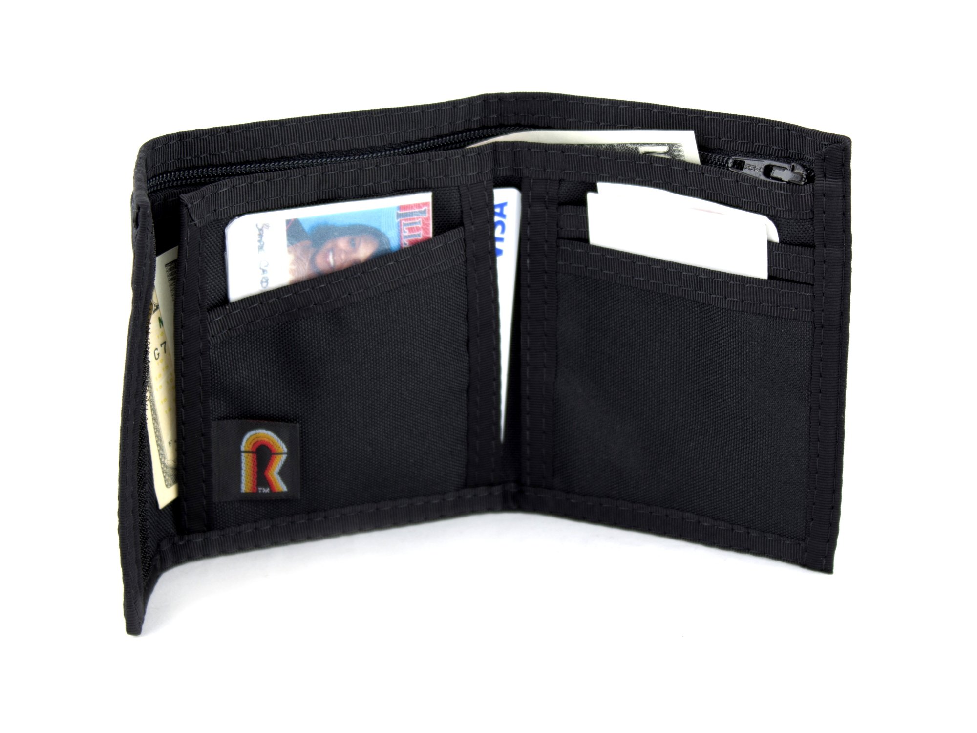 Rainbow of California Original Bifold Nylon Hook & Loop Wallet. Made in USA