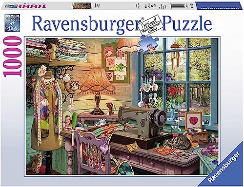 Ravensburger The Sewing Shed - 1000 Piece Jigsaw Puzzle | Unique Pieces with Softclick Technology | Ideal for Adults and Kids | FSC Certified | Perfect for Gift Giving