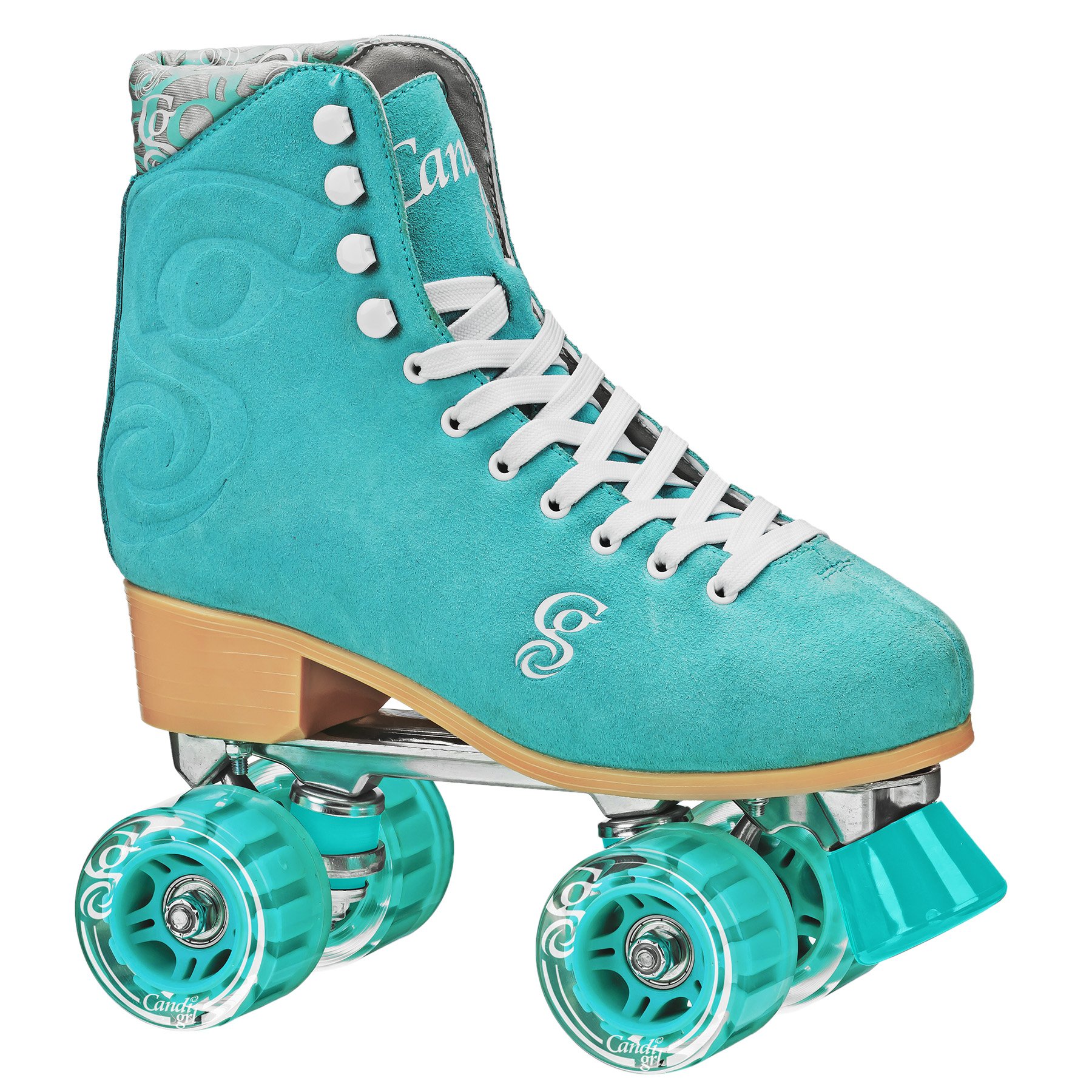 ROLLER DERBY Candi Girl U774 Carlin Quad Artistic Roller Skates Seafoam Ladies sz 7