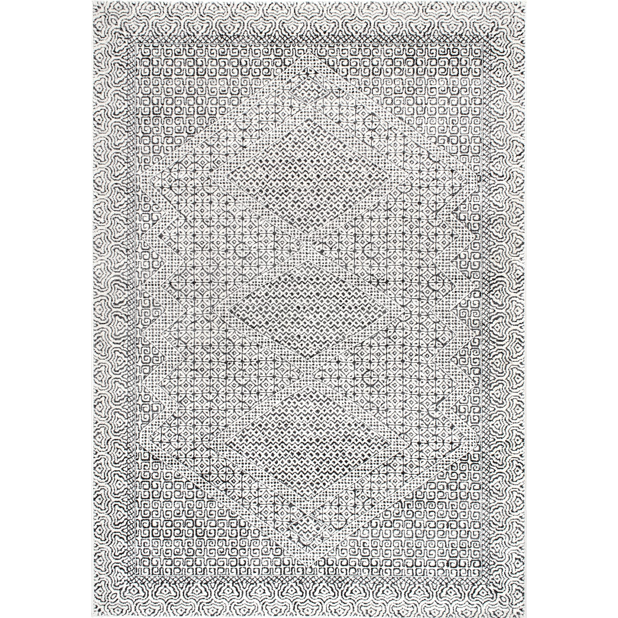 nuLOOM Exie Transitional Moroccan Area Rug, 10x14, Light Grey