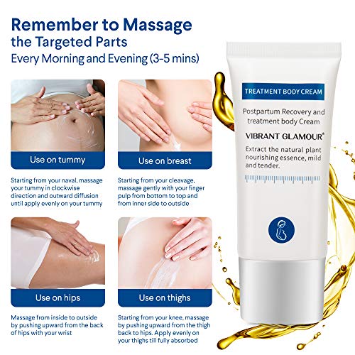 Stretch marks cream for pregnancy- Organic Plant Extracts - Effective Stretch Mark & Scar Treatment - Massage Cream for Pregnancy Skincare 0.5 Fl Oz11