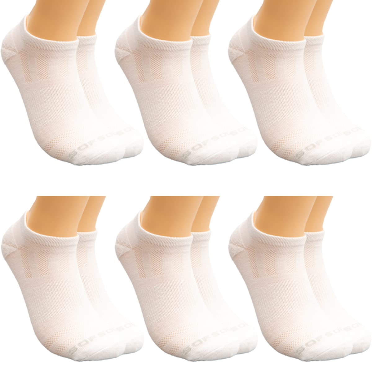 Sof Sole (6 Pairs Performance Womens Ankle Socks, Womens Low Cut Socks, No Show Socks for Women, Sport, Athletic Wear, Size 5-10